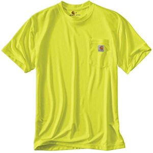 Carhartt Men's High-Visibility Force Relaxed Fit Lightweight Color Enhanced Short-Sleeve Pocket T-Shirt , Brite Lime, X-Large