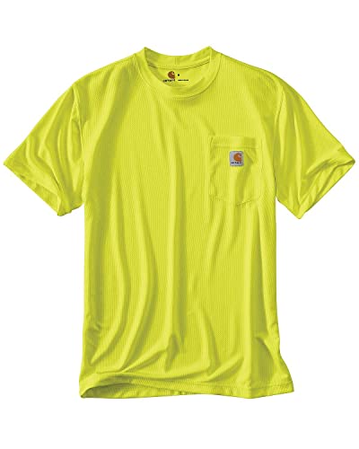 Carhartt Men's High-Visibility Force Relaxed Fit Lightweight Color Enhanced Short-Sleeve Pocket T-Shirt , Brite Lime, X-Large