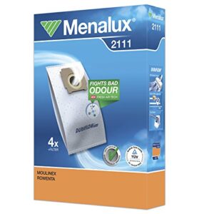 original branded menalux 2111 4 dust bags for duraflow/moulinex/rowenta ro 52