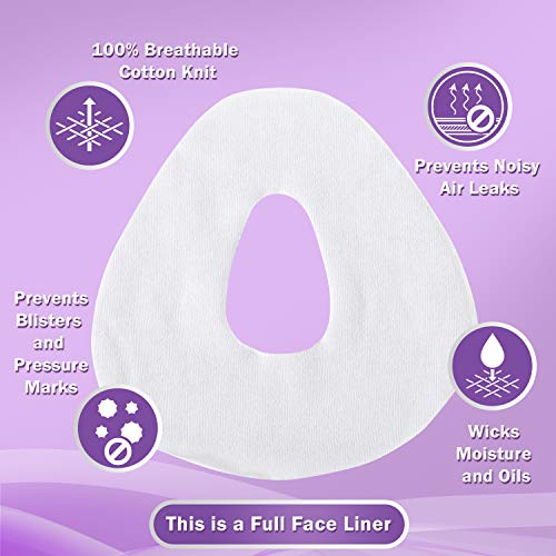 RemZzzs Full Face Cpap Mask Liners (K2-FM) - Reduce Noisy Air Leaks and Painful Blisters - Cpap Supplies and Accessories - Compatible with Resmed Respironics DeVilbiss