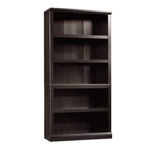 sauder select collection 5-shelf bookcase, estate black finish