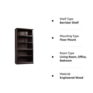 Sauder Select Collection 5-Shelf Bookcase, Estate Black finish