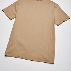 Dickies mens Heavyweight Crew Neck Short Sleeve Tee Henley Shirt, Desert Sand, Large US