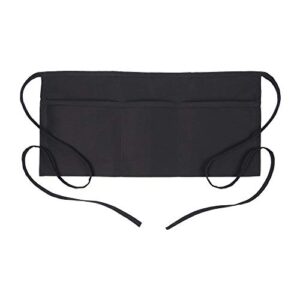 fame f9 original 3 pocket waist apron - black (wfa18121bk)