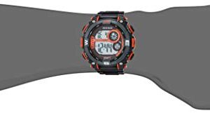 Armitron Sport Men's 40/8284RED Large Metallic Red Accented Black Resin Strap Chronograph Digital Watch