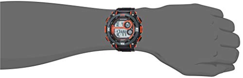 Armitron Sport Men's 40/8284RED Large Metallic Red Accented Black Resin Strap Chronograph Digital Watch