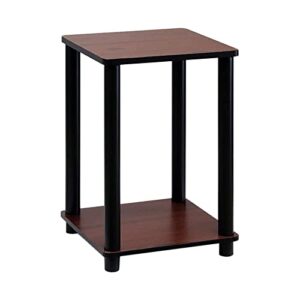 furinno turn-n-tube end table, dark cherry/black , 1-pack