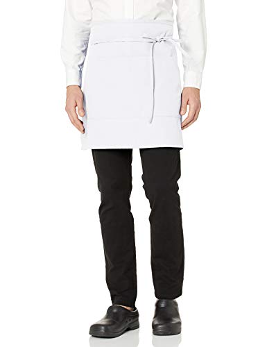 Uncommon Threads unisex adult Two-section Pocket Apron, White, One Size US