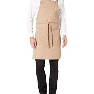 Uncommon Threads Unisex ADJ Butcher Apron 2 Section Pocket, Khaki, One Size