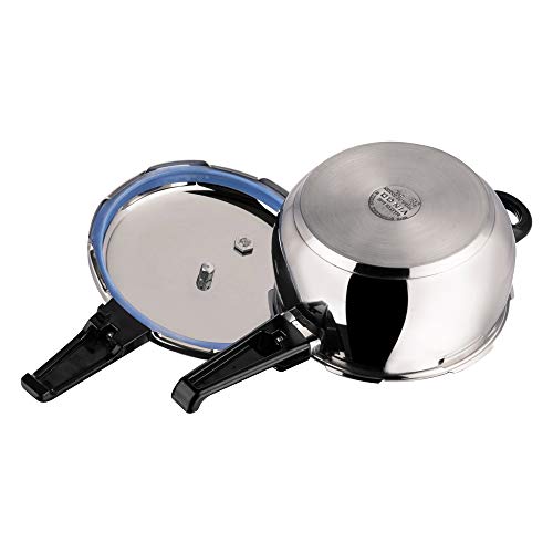 Vinod V-5.5L Splendid Plus Handi Stainless Steel Pressure Cooker, 5.5-Liter