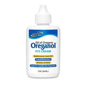 north american herb & spice oreganol p73 cream - 2 oz. - potent, natural moisturizer - oreganol p73 oregano oil, honey, propolis, royal jelly, oil of hypercium, lavender, extra virgin olive oil