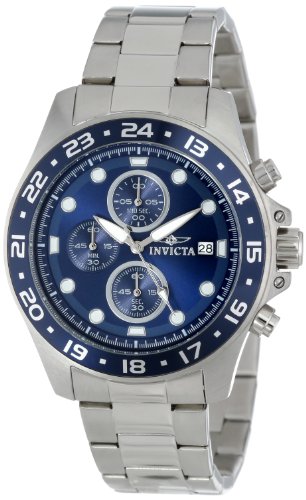 Invicta Men's 15205 Pro Diver Chronograph Blue Dial Stainless Steel Watch