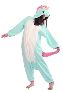 sazac blue unicorn kigurumi - onesie jumpsuit halloween costume (adults)