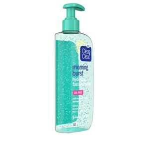 Clean & Clear Morning Burst Oil-Free Hydrating Facial Cleanser with Cucumber & Green Mango Extract, Gentle Daily Face Wash for All Skin Types, Non-Comedogenic, Hypoallergenic, 8 fl. oz