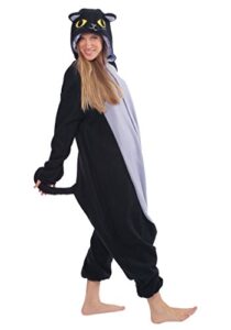 spooky black cat kigurumi (adult mid night cat)