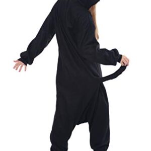 Spooky Black Cat Kigurumi (Adult Mid Night Cat)