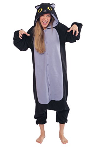 Spooky Black Cat Kigurumi (Adult Mid Night Cat)