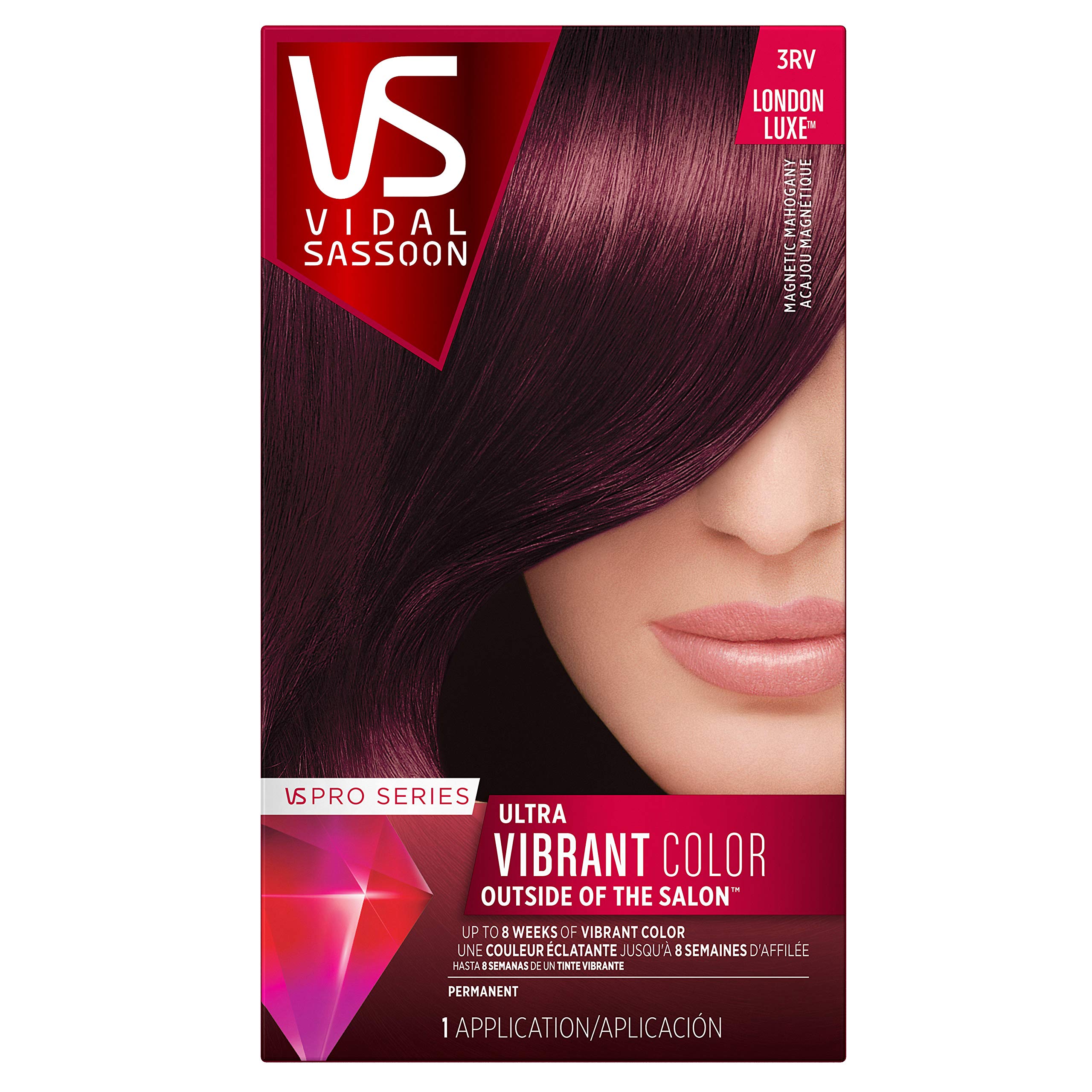 Vidal Sassoon Pro Series Permanent Hair Dye, 3VR Deel Velvet Violet Hair Color, Pack of 1