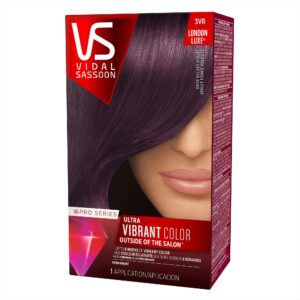 Vidal Sassoon Pro Series Permanent Hair Dye, 3VR Deel Velvet Violet Hair Color, Pack of 1