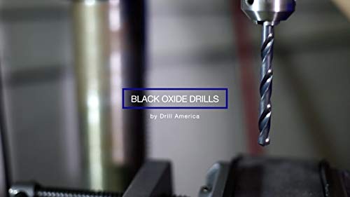 Drill America - DWDN3/32P12 3/32" High Speed Steel Black Oxide Drill Bit (Pack of 12), DWDN Series