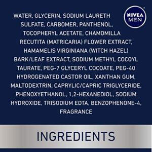 Nivea Men Sensitive Face Wash with Vitamin E, Chamomile and Witch Hazel Extracts, 5 Fl Oz Tube