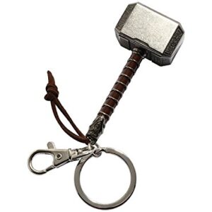 Marvel Thor Hammer 2 Pewter Key Ring , unisex-children, Grey