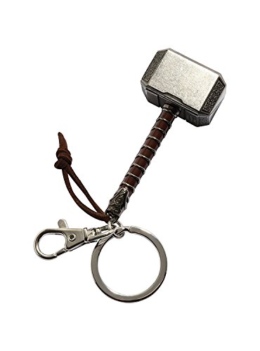 Marvel Thor Hammer 2 Pewter Key Ring , unisex-children, Grey