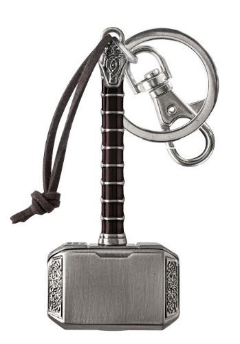 Marvel Thor Hammer 2 Pewter Key Ring , unisex-children, Grey