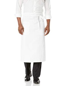 uncommon threads unisex adult two-pocket apron, white, one size us