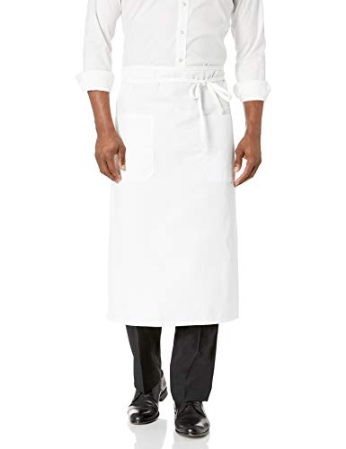 Uncommon Threads unisex adult Two-pocket Apron, White, One Size US