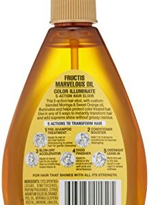 Garnier Skin and Hair Care Fructis Marvelous Oil Color Illuminate 5 Action Hair Elixir for Color Treated Hair, 5 Fluid Ounce