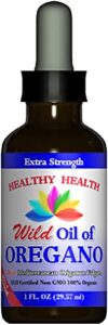 healthy health oregano oil - wild mediterranean - eco certified organic extra strength 83% carvacrol, all natural food grade oil of oregano, non gmo 1 fl. oz