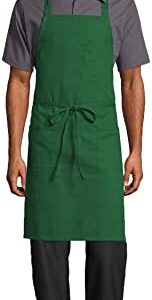 Uncommon Threads mens Restaurant Bib Apron, Kelly, One Size US