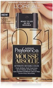 l'oreal paris superior preference mousse absolue, 1031 lightest golden blonde