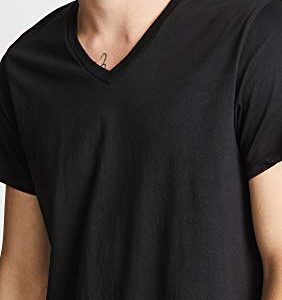 Calvin Klein Men's Cotton Classics Multipack V Neck T-Shirts, Black, X-Large