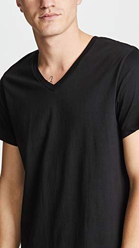 Calvin Klein Men's Cotton Classics Multipack V Neck T-Shirts, Black, X-Large