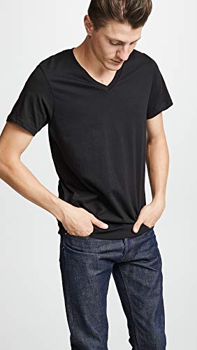 Calvin Klein Men's Cotton Classics Multipack V Neck T-Shirts, Black, X-Large