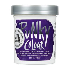 Punky Plum Semi Permanent Conditioning Hair Color, Vegan, PPD and Paraben Free, lasts up to 25 washes, 3.5oz