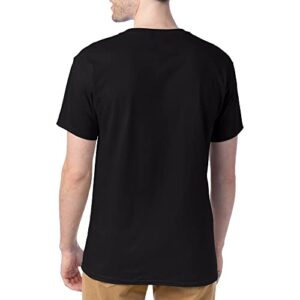 Hanes mens Essentials Short Sleeve T-shirt Value Pack (4-pack) athletic t shirts, Black, Large US