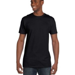 Hanes Men's Nano Premium Cotton T-Shirt (Pack of 2), Black, X-Large