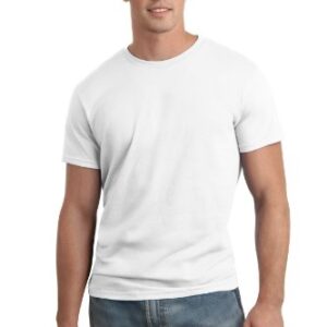 Hanes Men's Nano Premium Cotton T-Shirt (Pack of 2), White, Medium