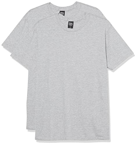 Hanes Men's Nano Premium Cotton T-Shirt (Pack of 2), Light Steel, Medium