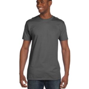 Hanes Men's Big and Tall Nano Premium Cotton T-Shirt (Pack of 2), Smoke Gray, 3X-Large