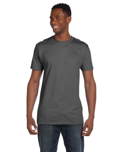 Hanes Men's Big and Tall Nano Premium Cotton T-Shirt (Pack of 2), Smoke Gray, 3X-Large