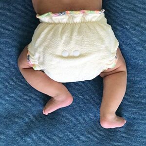 Overnight Hemp Fitted Cloth Diaper: Adjustable One-Size with Snap Buttons and 2 Cotton Hemp Inserts, Unisex Baby (1-Pack)