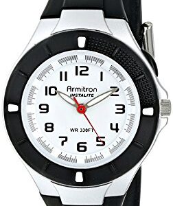 Armitron Sport Women's 25/6416BLK Easy-to-Read Dial Black Resin Strap Watch