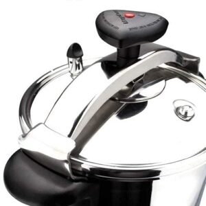 MAGEFESA ® Star B fast pressure cooker, 10.6 Quart, with rounded bottom, made in 18/10 stainless steel, suitable for all types of stovetops, included indution, 3 heavy security systems, 8 psi