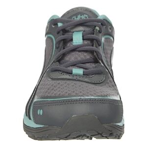 Ryka womens Sky Walking Shoe, Frost Grey/Aqua Sky/Iron Grey, 8.5 Wide US