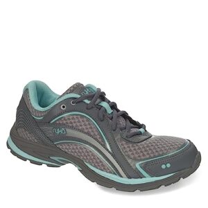 Ryka womens Sky Walking Shoe, Frost Grey/Aqua Sky/Iron Grey, 8.5 Wide US