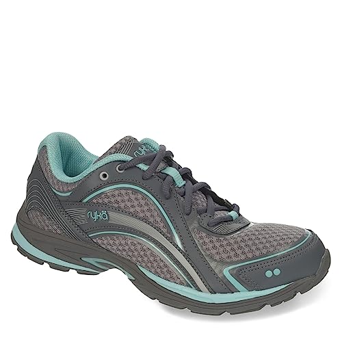 Ryka womens Sky Walking Shoe, Frost Grey/Aqua Sky/Iron Grey, 8.5 Wide US